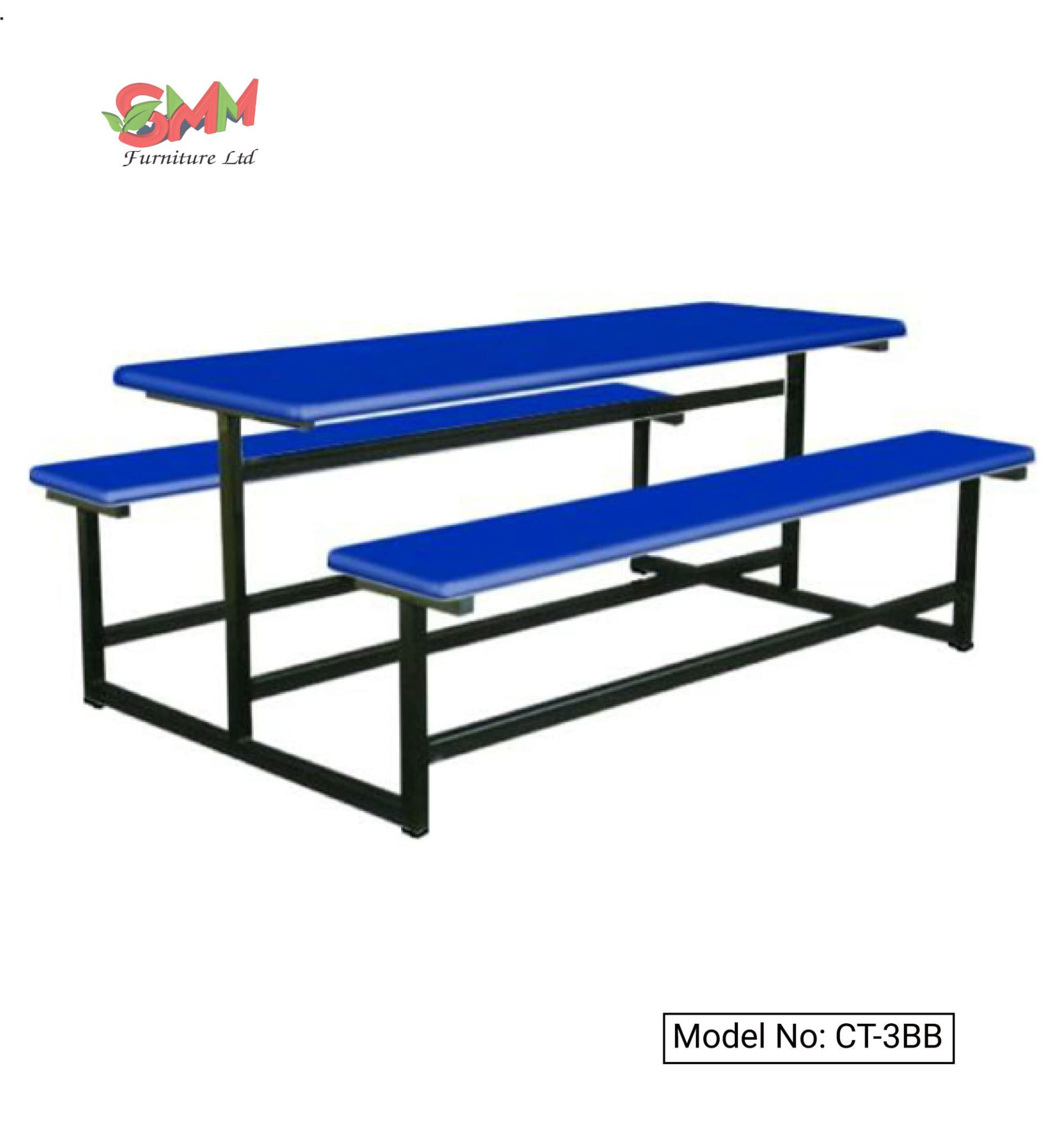 Canteen Table Set for Hostel School in Industrial Fiberglass | CT-3BB - SMM Furniture Ltd