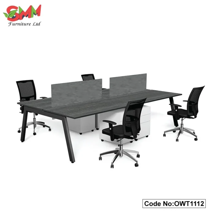 Office Workstation Table With Partition | OWT1112 - SMM Furniture Ltd