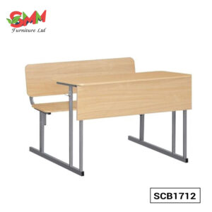Two Seater Mild Steel School Dual Desk | SCB1712 - SMM Furniture Ltd